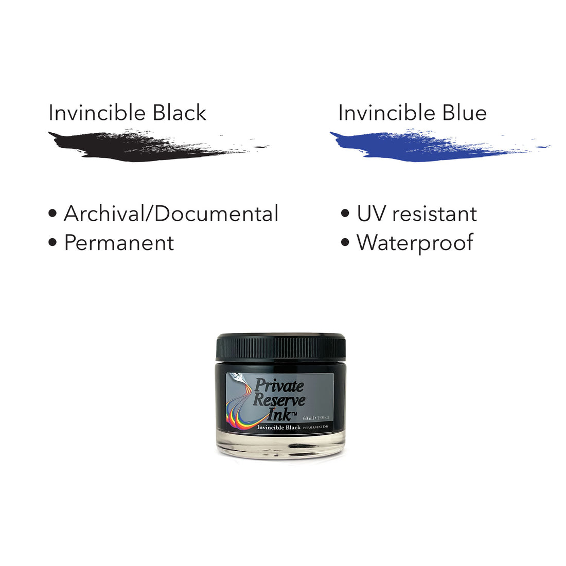 Private Reserve Invincible Inks 60ml Bottle – coloradopen